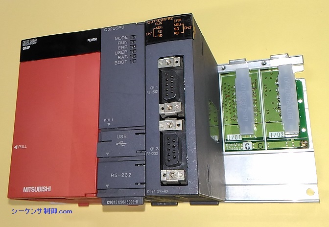 三菱シーケンサ QCPU シリアル通信 RS232C 無手順通信 接続設定と通信ラダープログラム 解説